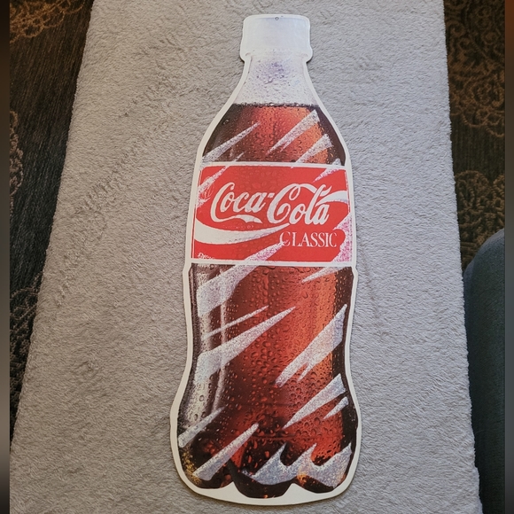 Coca Cola | Other | Vintage Large Cardboard Cocacola Bottle Cutout 2 ...